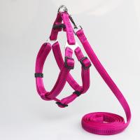 China No Pull Absorbent Non Slip Nylon Dog Reflective Adjustable Harness Leash Collar Set for sale
