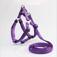 China No Pull Absorbent Non Slip Nylon Dog Reflective Adjustable Harness Leash Collar Set for sale
