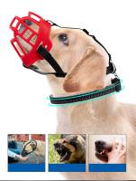 China Dog Muzzle Breathable Silicone Basket Muzzle Dog Mouth Cover with Adjustable Straps for Day and Night Anti-Biting for sale