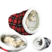China Outdoor And Indoor Cats Dogs Comfortable Pet Bed Lamb Plush Puppy Dog Sleeping Bag for sale