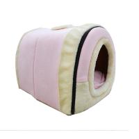 China Crystal Velvet 2 In 1 Foldable Cave Pet Sleeping Bed Self Warming House Shape cat comfort bed for sale
