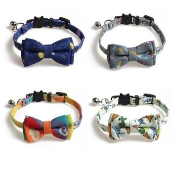 China Adjustable Pet Cat Collar Breakaway with Cute Bow Tie and Bell for Kitty and Some Puppies for sale