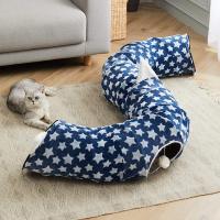 China Fun Cat Tunnel With Bed With Central Mat Dog Collapsible With Fun Ball For Pet Kittens Puppy for sale