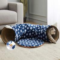 China Fun Cat Tunnel With Bed With Central Mat Dog Collapsible With Fun Ball For Pet Kittens Puppy for sale