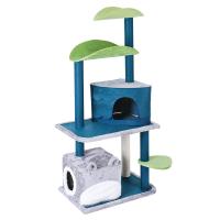China Safety Deluxe Cat Climbing Frame Tree Multi Level With Cave Scratching Posts M size 61*41*132cm for sale