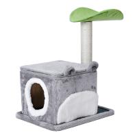 China Safety Deluxe Cat Climbing Frame Tree Multi Level With Cave Scratching Posts M size 61*41*132cm for sale