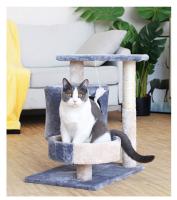China Multi Level Condo Wooden Cat Climber Tower Sisal Large Cat Scratching Post for sale