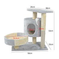 China Multi Level Condo Wooden Cat Climber Tower Sisal Large Cat Scratching Post for sale
