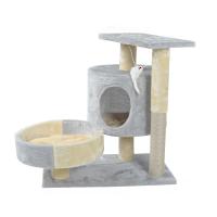 China Multi Level Condo Wooden Cat Climber Tower Sisal Large Cat Scratching Post for sale