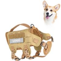 China Outdoor Tactical Pet Training Chest Strap With Hypalon Material Dog Harness Dog Leash Vest Style Dog Leash for sale