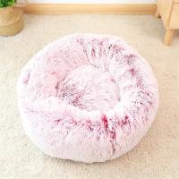 China High Quality Warm Plush Pet Bed Luxury Ultra Soft Fluffy Donut Cuddler Cats Dogs Nest Faux Fur Dog Calming Bed for sale
