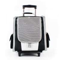 China Telescopic Handle Pet Travel Carrier Backpack Trolley For Small Dogs And Cats for sale