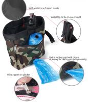China Waterproof Waist Bag Camo Pet Outdoor Accessories Training Dog Snacks Bag for sale