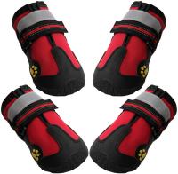 China Opp Bag Dog Walking Boots For Dogs With Reflective Strips Rugged Anti Slip Sole for sale