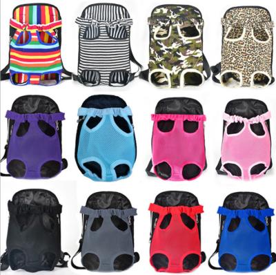 China Legs Out Hands Free Adjustable Front Dog Carrier Backpack Travel For Small Medium Puppy for sale