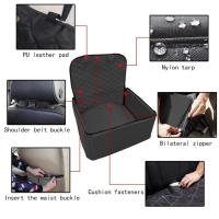China Upgrade Portable Dog Booster Car Seat With Clip On Safety Leash Waterproof 1000g for sale
