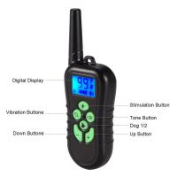 China Electric Pet Training Products Adjustable Vibration Shock Dog Training Collar With Remote 340g for sale