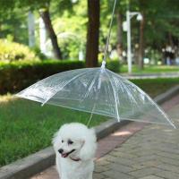 China Outdoor Small Clear Transparent Pet Dog Umbrellas For Dogs Rainproof for sale