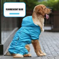 China Winter Warm Breathable Reflective Yellow Dog Raincoat S-XXL Dog Rain Suit for sale