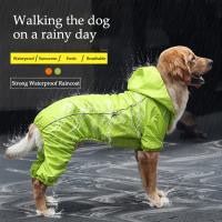 China Winter Warm Breathable Reflective Yellow Dog Raincoat S-XXL Dog Rain Suit for sale