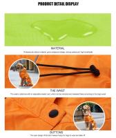 China Winter Warm Breathable Reflective Yellow Dog Raincoat S-XXL Dog Rain Suit for sale