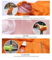 China Winter Warm Breathable Reflective Yellow Dog Raincoat S-XXL Dog Rain Suit for sale