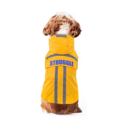 China Outdoor Reflective Pet Raincoat Unique luminous Rain Jackets With Storage Bag For Dogs for sale
