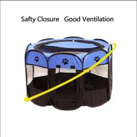 China 900g Foldable Puppy Playpen With Carrying Case Exercise Kennel Dogs Cats Indoor / Outdoor for sale