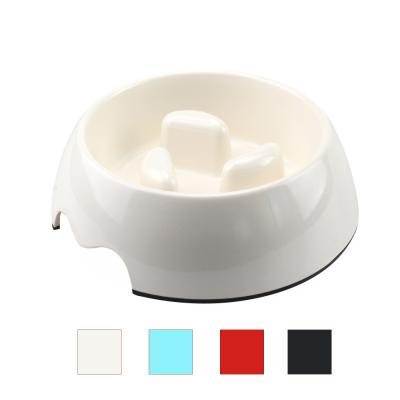 China Portable Puppy Dog Bowl Non Slip Pet Plastic Slow Eating Dog Bowl for sale