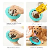 China Planet Dog Treat Dispenser Toy IQ Food Slow Feeder Ball Interactive  13.5*15 *12cm for sale