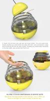 China 2 In 1 Interactive Cat Slow Feeder Ball Detachable Tumbler Shaped Pet Treat Ball for sale