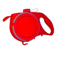 China Nylon Pet Leash Dogs Travel Water Bottle With Waste Bag Dispenser for sale