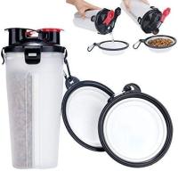 China Hallupets Portable Pet Travel Leak Proof Dog Water Bottle For Hiking Walking for sale