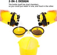 China Dual Chambered Storage Hallupets 2 In 1 Dog Water Bottle Hallupets Collapsible Silicone Dog Bowl for sale