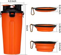 China 2 Collapsible Dog Travel Water Bowl Bottle For Outdoor Portable Pet Water Bottle 12oz for sale