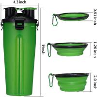 China Green Portable Water Dispenser Dog Outdoor Water Bottle For Dogs Walking Hiking for sale