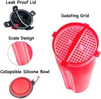 China 2 in 1 350ml Pet Dog Water Food Bottle Collapsible Bowls with Carabiner for sale