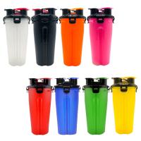China Portable 350ml Pet Dog Water Food Bottle Collapsible Bowls Carabiners for sale