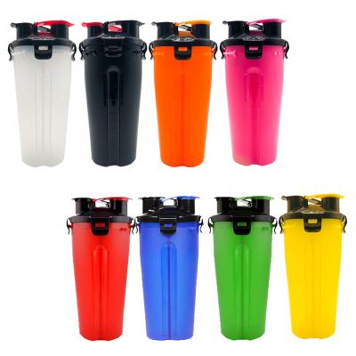 China Portable 350ml Pet Dog Water Food Bottle Collapsible Bowls Carabiners for sale