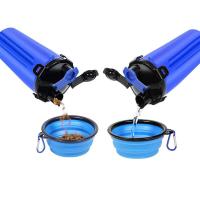 China Portable Travel 2 In 1 Dog Water Bottle 12oz For Pets Outdoor Food & Water for sale