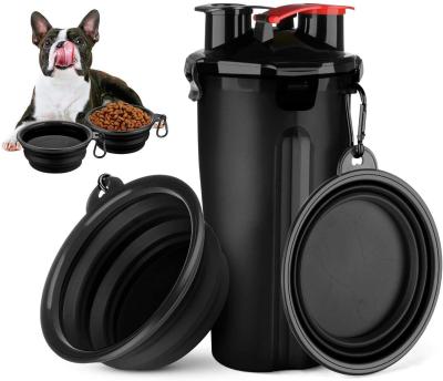 China Portable Water Bottle 2 in 1 for Dogs Outdoor Walking with Collapsible Bowl for sale
