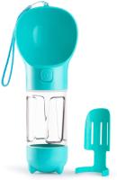 China Portable 300ML BPA Free 2 In 1 Dog Water Bottle With Poop Bag And Scooper for sale
