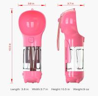 China 300ML Travel 2 In 1 Dog Water Bottle Drinking Bowl Portable With Lock Button for sale