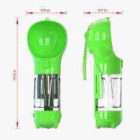 China Portable Walking Dog Travel Water Bottle 300ML with Waste Bag for sale