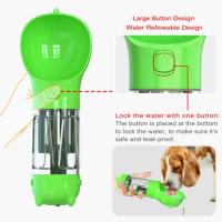 China Portable Walking Dog Travel Water Bottle 300ML with Waste Bag for sale