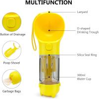 China Portable Dog Drinking Bottle 300ML Waste Bag Holder for sale