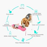China Plastic Outdoor Dogs Travel Water Bottle 300ML for sale