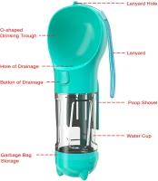 China Plastic Outdoor Dogs Travel Water Bottle 300ML for sale