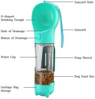 China Mutifunctional 4 In 1 Portable Puppy Water Bottle 300ML For Walking And Travel for sale