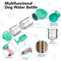 China Mutifunctional 4 In 1 Portable Puppy Water Bottle 300ML For Walking And Travel for sale